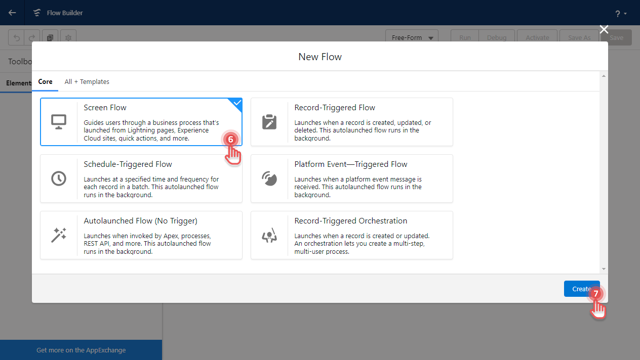 Creating a Leap Project in Flow Builder