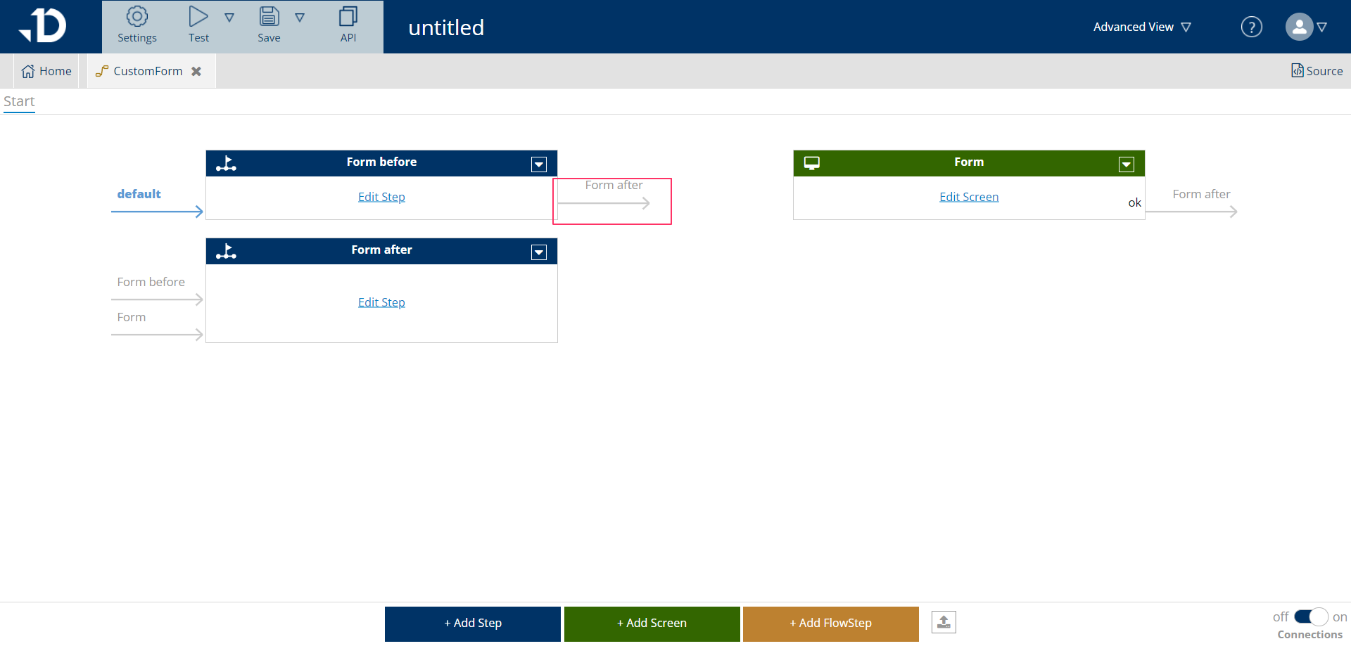 Enable User Input Screen