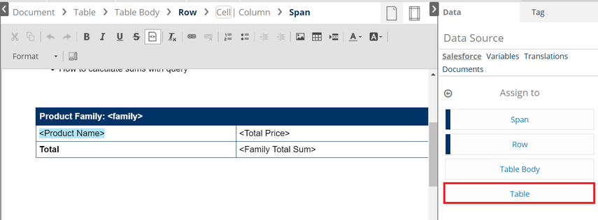 Apply query to template (Legacy)