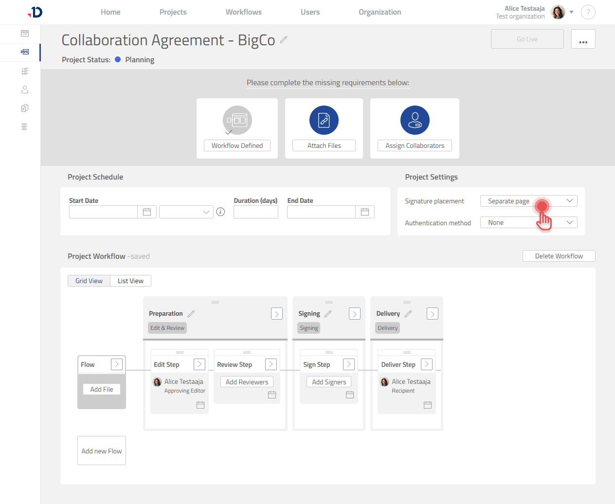 Choosing Signature Placement